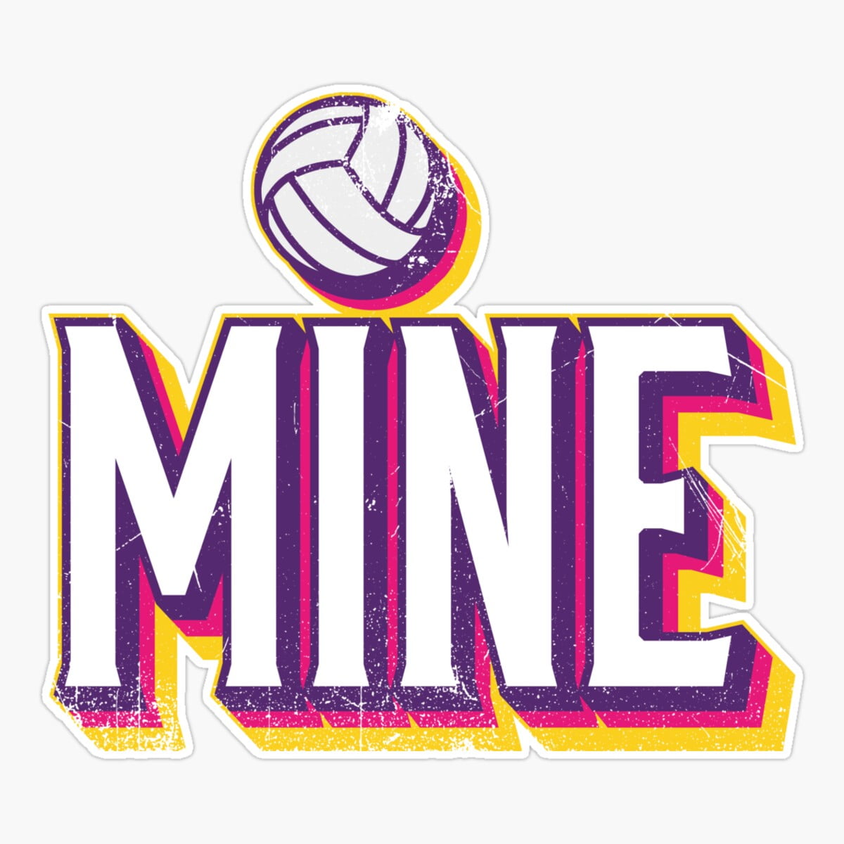 Maneki Volleyball Mine Sticker, Phone Decal Water Bottle Stickers Car ...