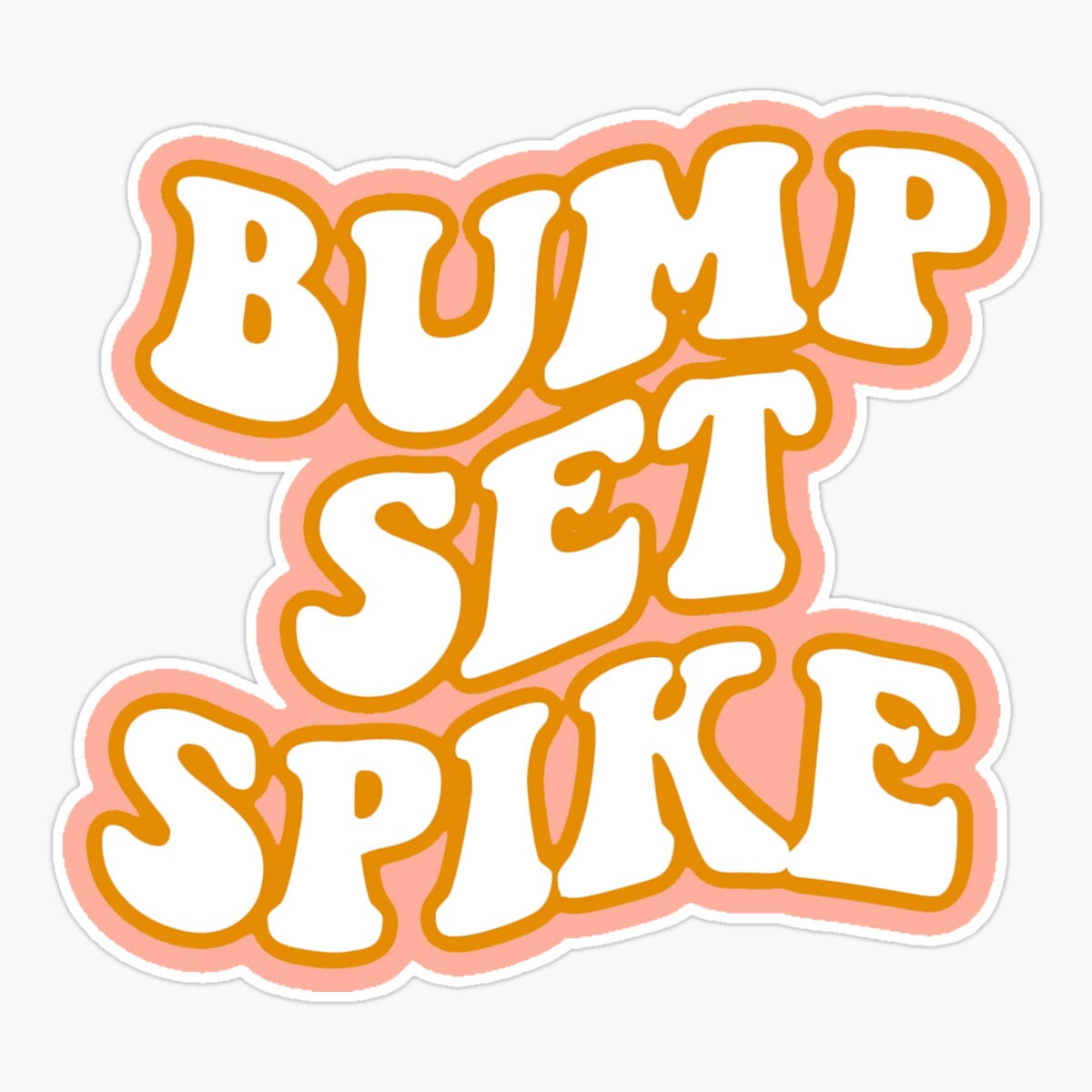 Maneki Volleyball Retro Bump Set Spike Quote Sticker, Phone Decal Water ...