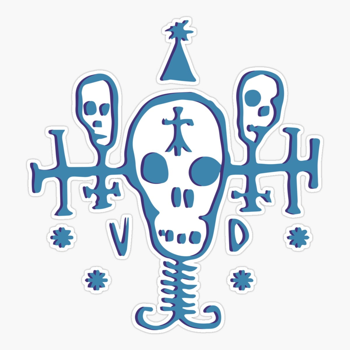 Maneki Voodoo Boys Logo (Cyberpunk Gang) Sticker, Phone Decal Water ...