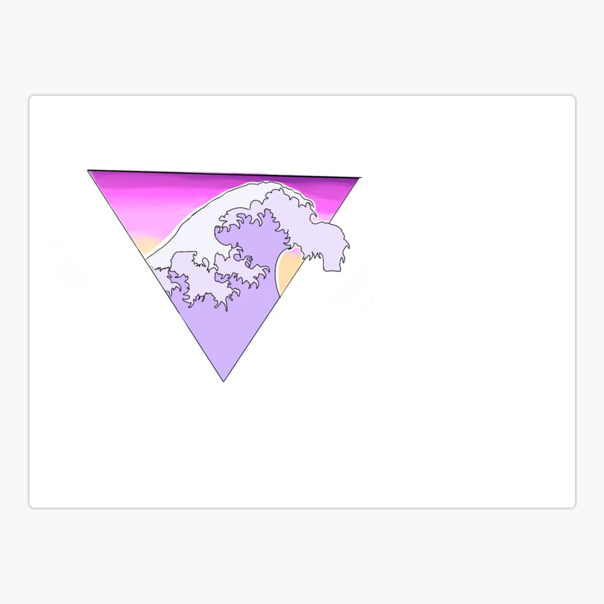 Maneki Vsco Sunset Wave Sticker Sticker, Phone Decal Water Bottle ...