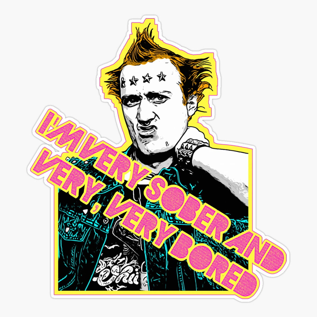 Maneki Vyvyan Young Ones 80S Tribute Punk Design Sticker, Phone Decal ...