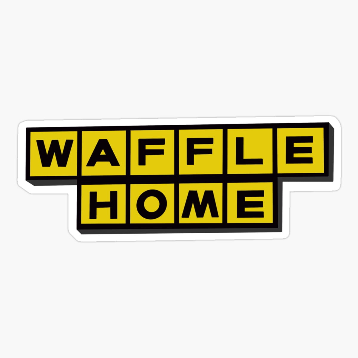 Maneki Waffle Home Sticker Sticker, Phone Decal Water Bottle Stickers ...