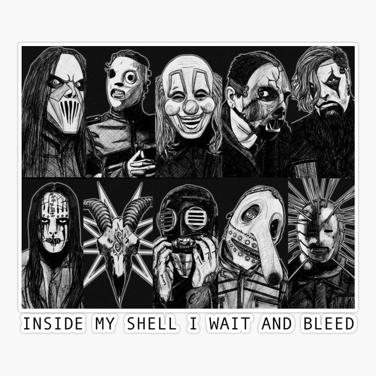 Maneki Wait And Bleed Sticker, Phone Decal Water Bottle Stickers Car ...