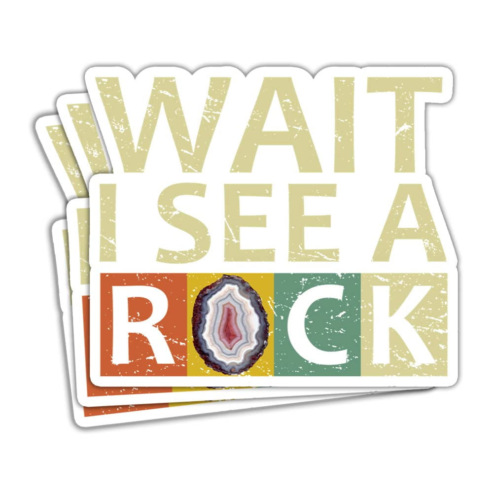 Maneki Wait I See A Rock Sticker Funny Geology Geologist Paleontologist ...
