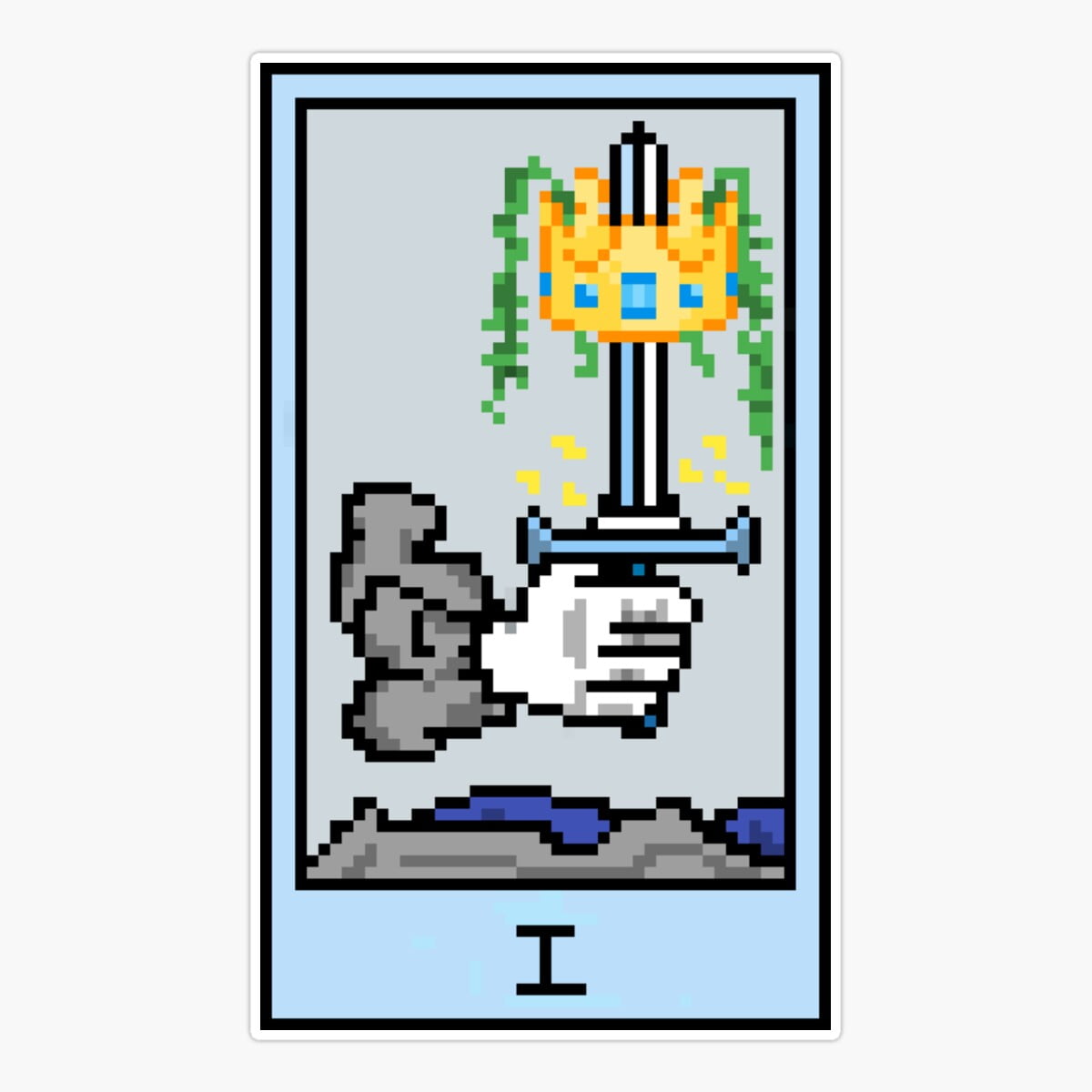 Maneki Wait, Is This Pixel Art Tarot? Black - Minor Arcana 'Ace O ...