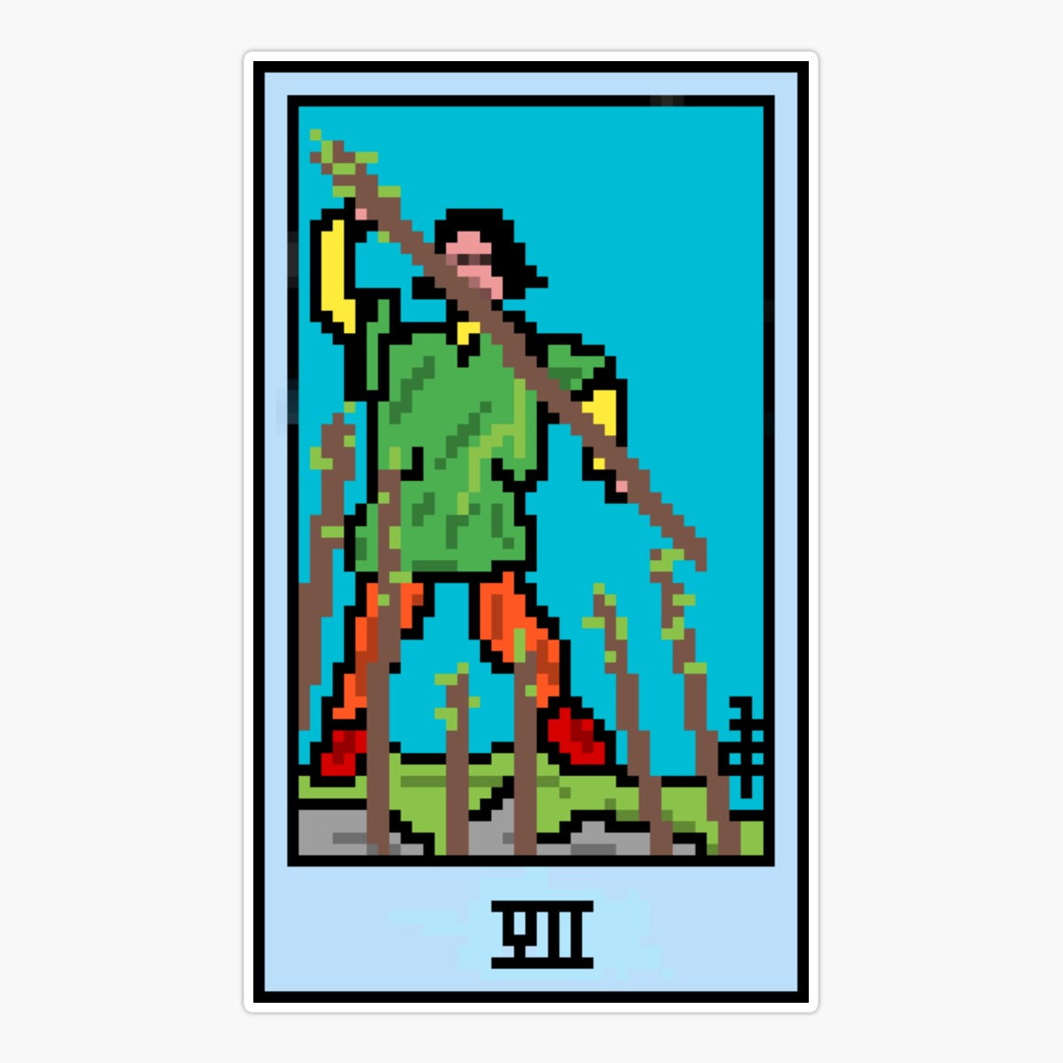 Maneki Wait, Is This Pixel Art Tarot? Black - Minor Arcana 'Seven O ...