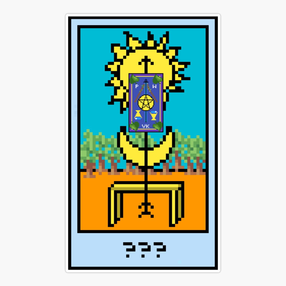 Maneki Wait, Is This Pixel Art Tarot? Blue - Bonus Card (Design Or T ...