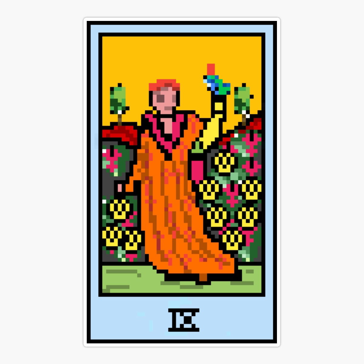 Maneki Wait, Is This Pixel Art Tarot? Blue - Minor Arcana 'Nine O ...