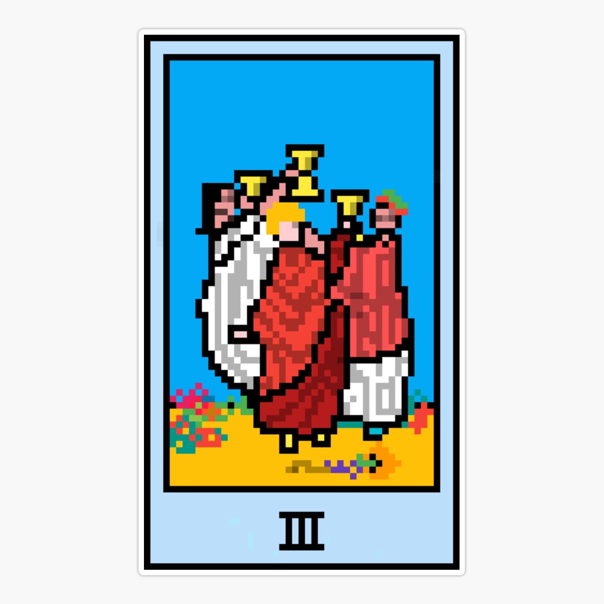 Maneki Wait, Is This Pixel Art Tarot? Blue - Minor Arcana 'Three O Cups ...
