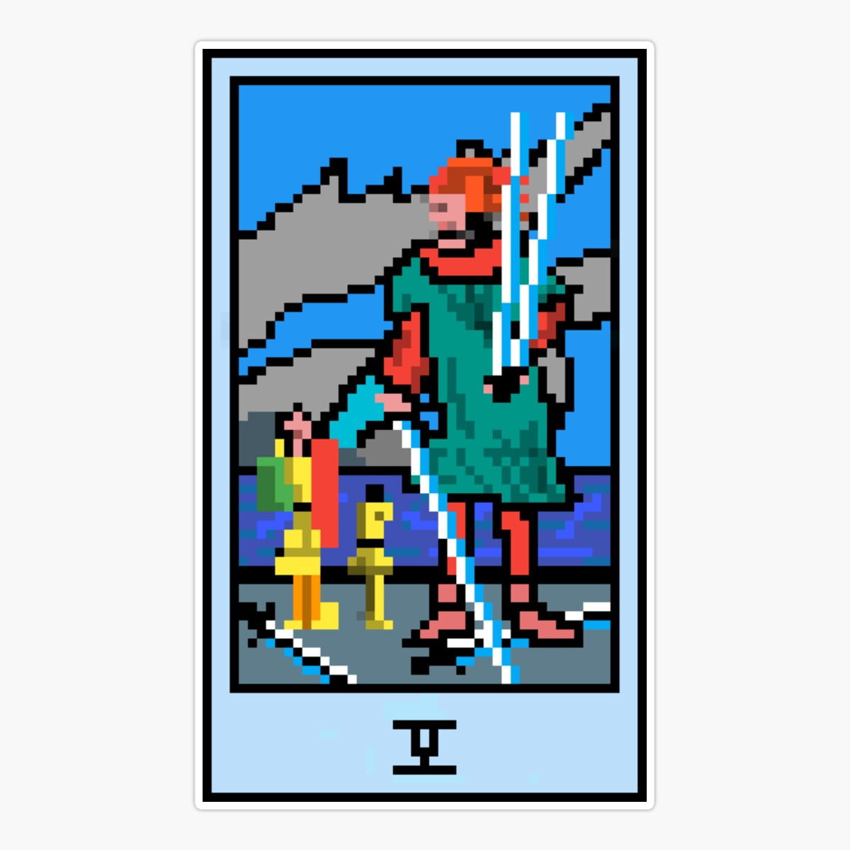 Maneki Wait, Is This Pixel Art Tarot? Pink - Minor Arcana 'Ive O Swords ...