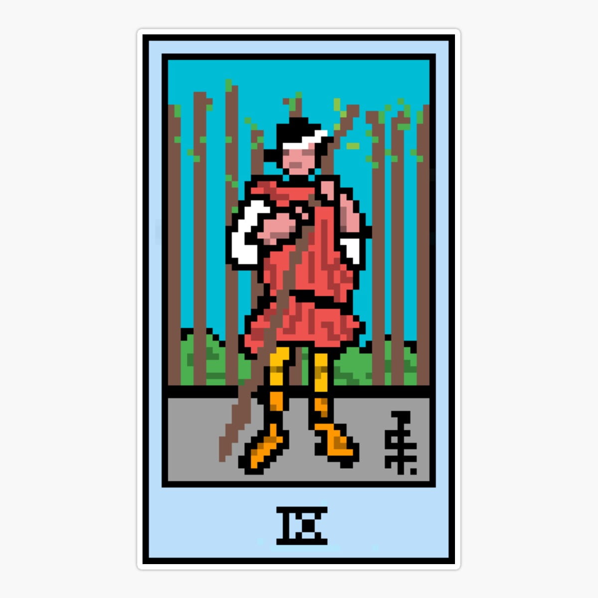 Maneki Wait, Is This Pixel Art Tarot? Pink - Minor Arcana 'Nine O Wands ...