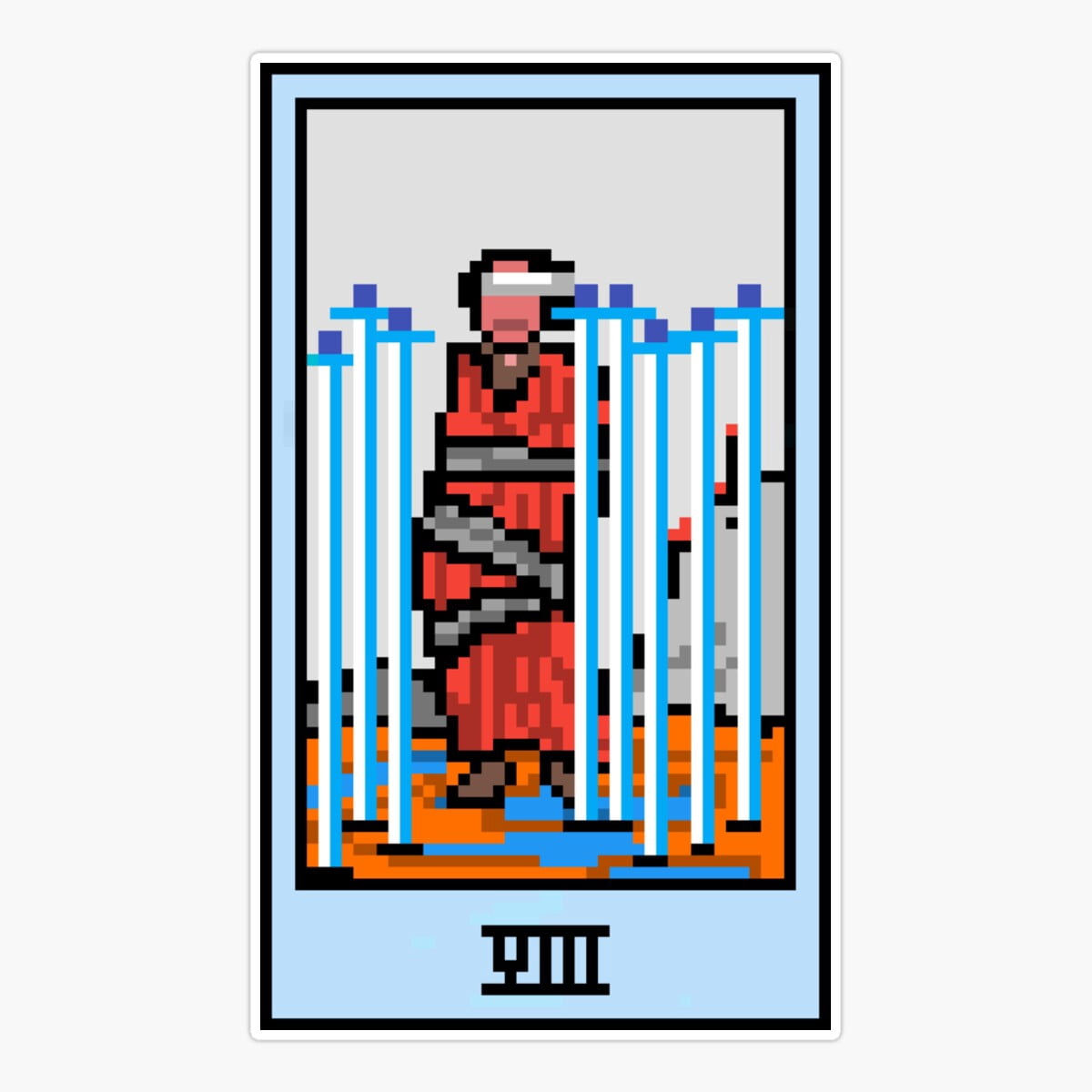 Maneki Wait, Is This Pixel Art Tarot? White - Minor Arcana 'Eight O ...