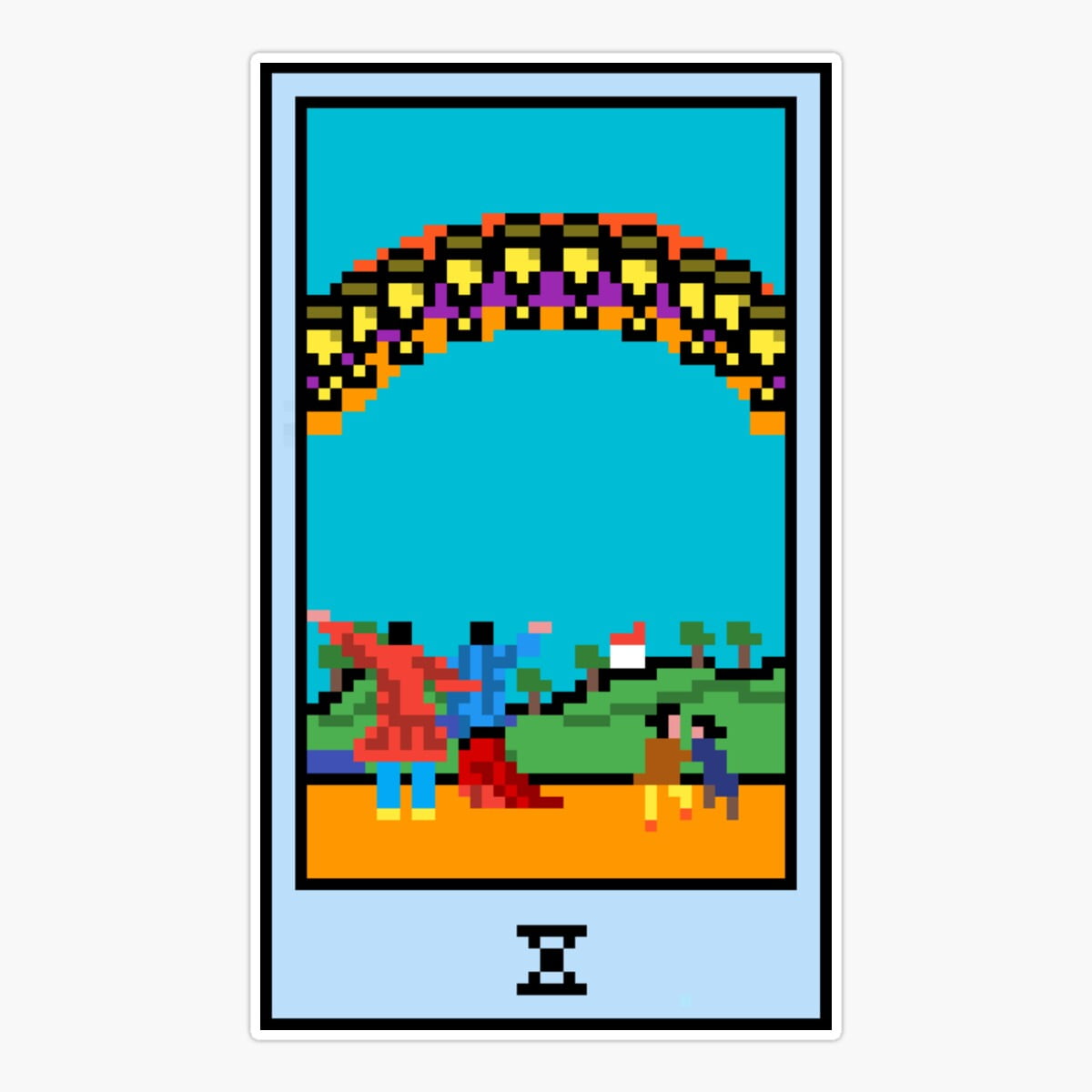 Maneki Wait, Is This Pixel Art Tarot? White - Minor Arcana 'Ten O Cups ...