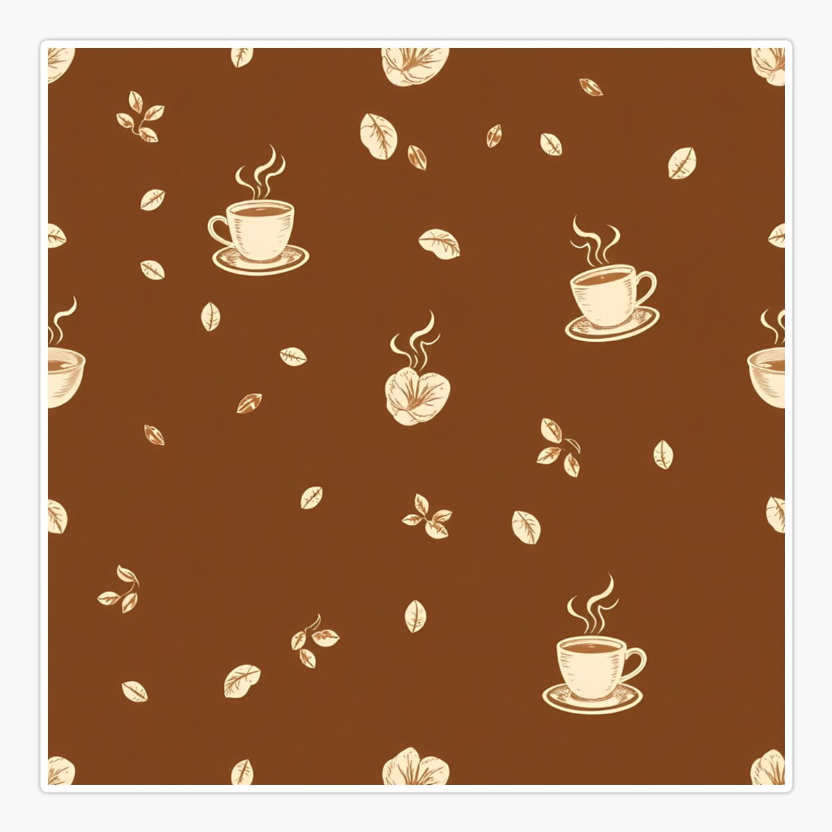 Maneki Wallpaper Tea Coffee Time Patterns Design Art Floral Er, Phone ...