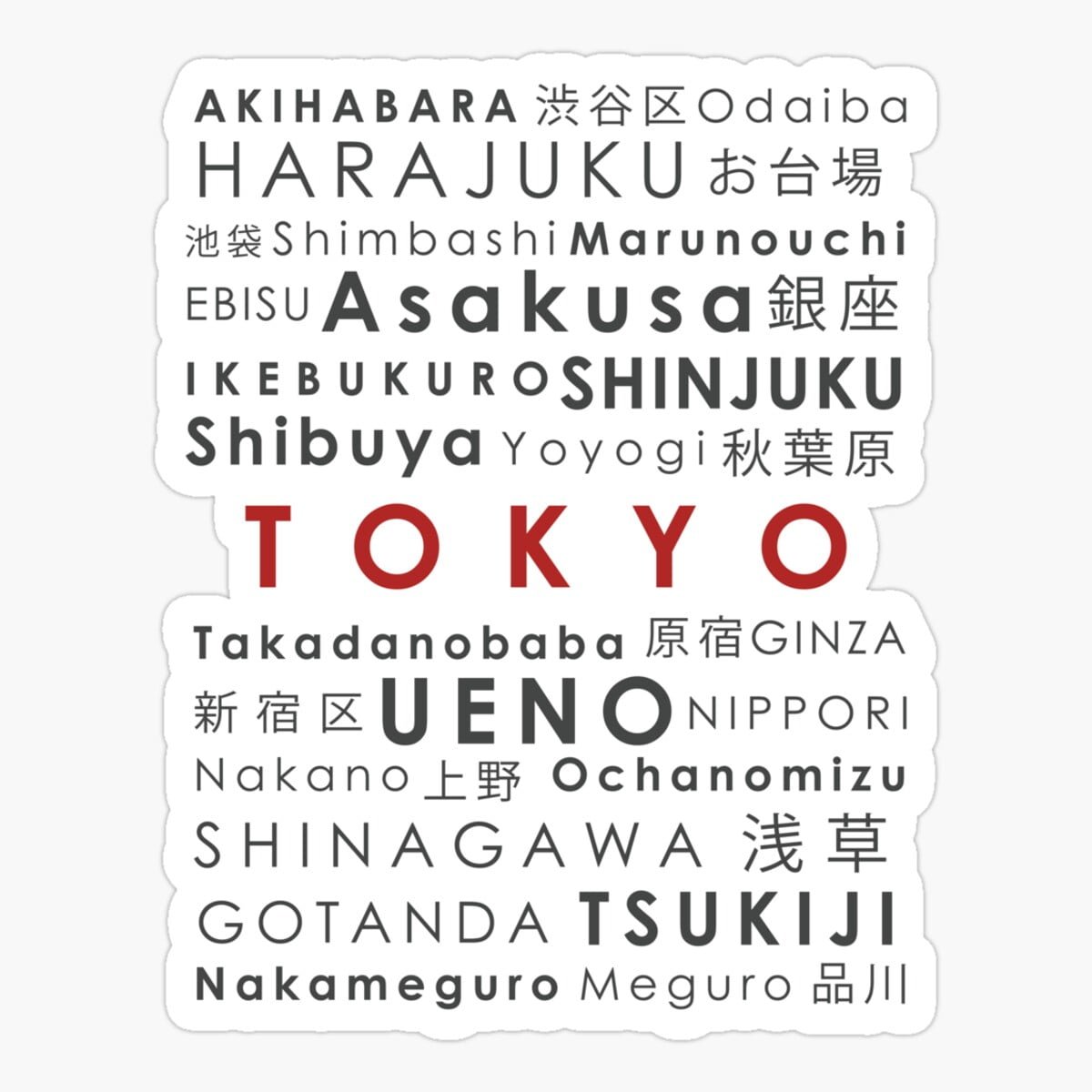 Maneki Wards Of Tokyo Famous Places In Japan Design Sticker, Phone ...