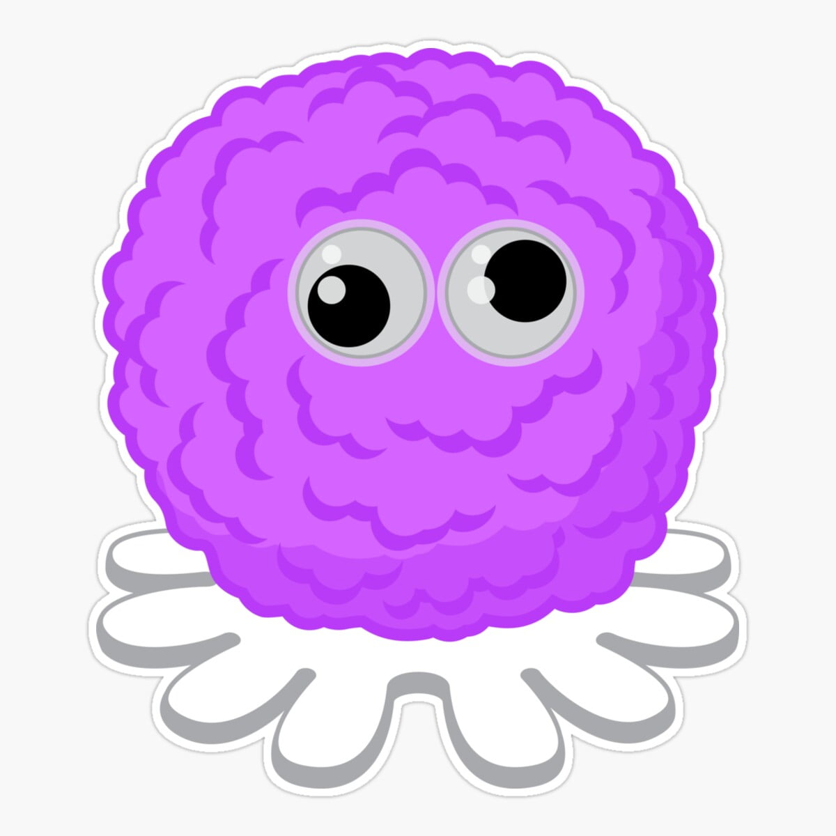 Maneki Warm Fuzzy Purple Sticker, Phone Decal Water Bottle Stickers Car ...