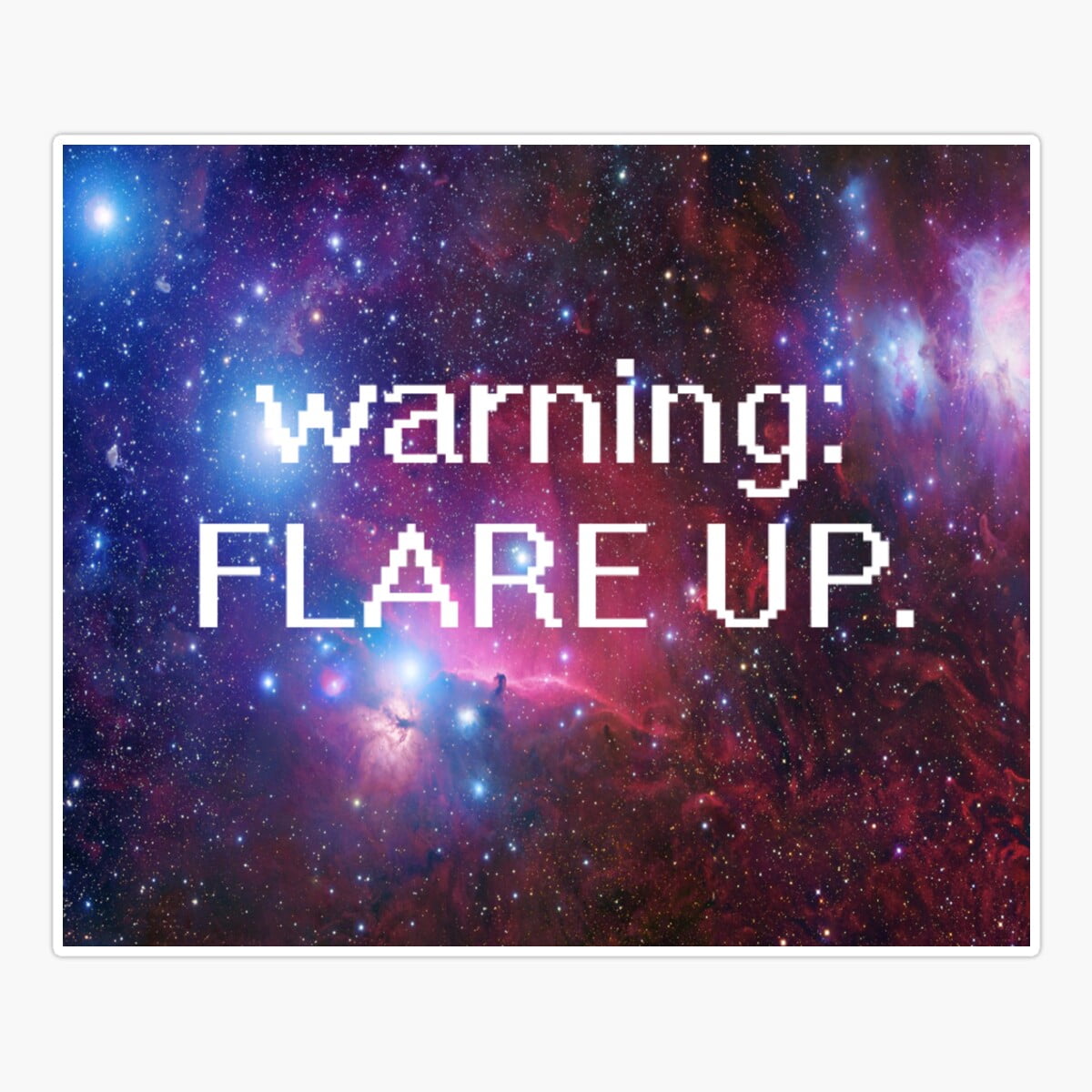 Maneki Warning: Flare Up Sticker, Phone Decal Water Bottle Stickers Car ...