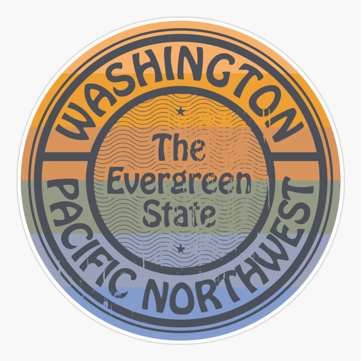 Maneki Washington, The Evergreen State, Paciic Northwest Sticker, Phone ...