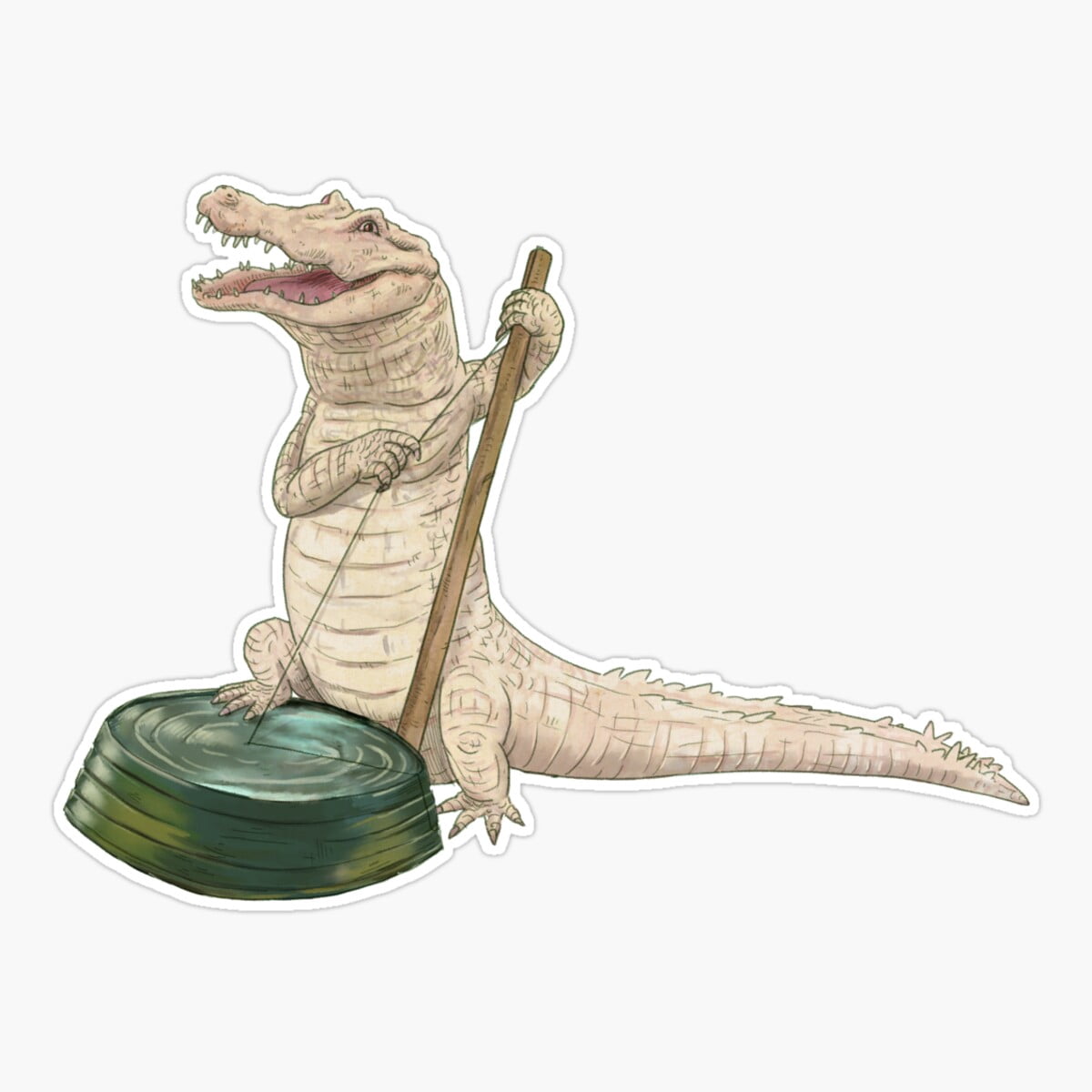Maneki Washtub Bass Gator Sticker, Phone Decal Water Bottle Stickers ...
