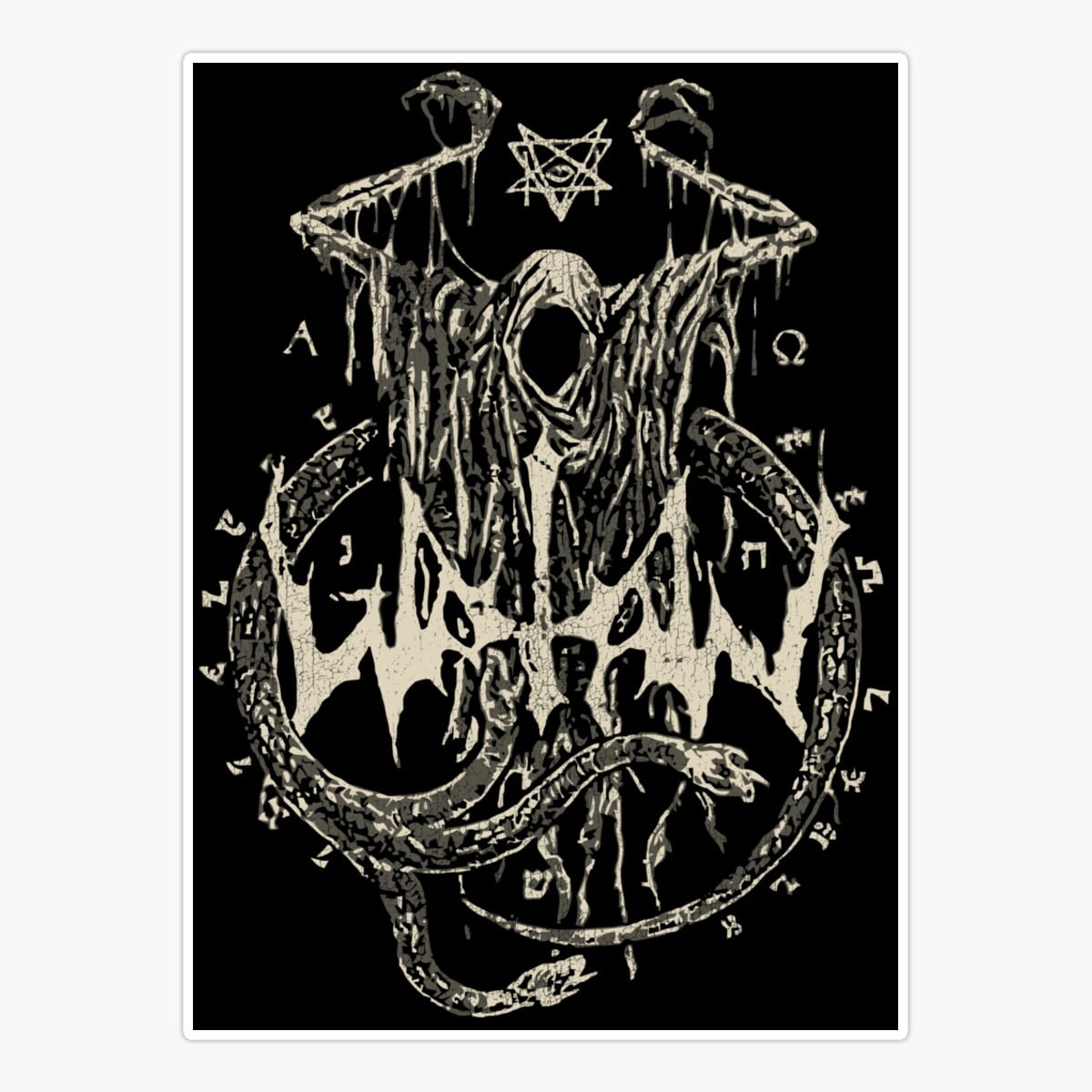 Maneki Watain Sticker, Phone Decal Water Bottle Stickers Car Decals ...