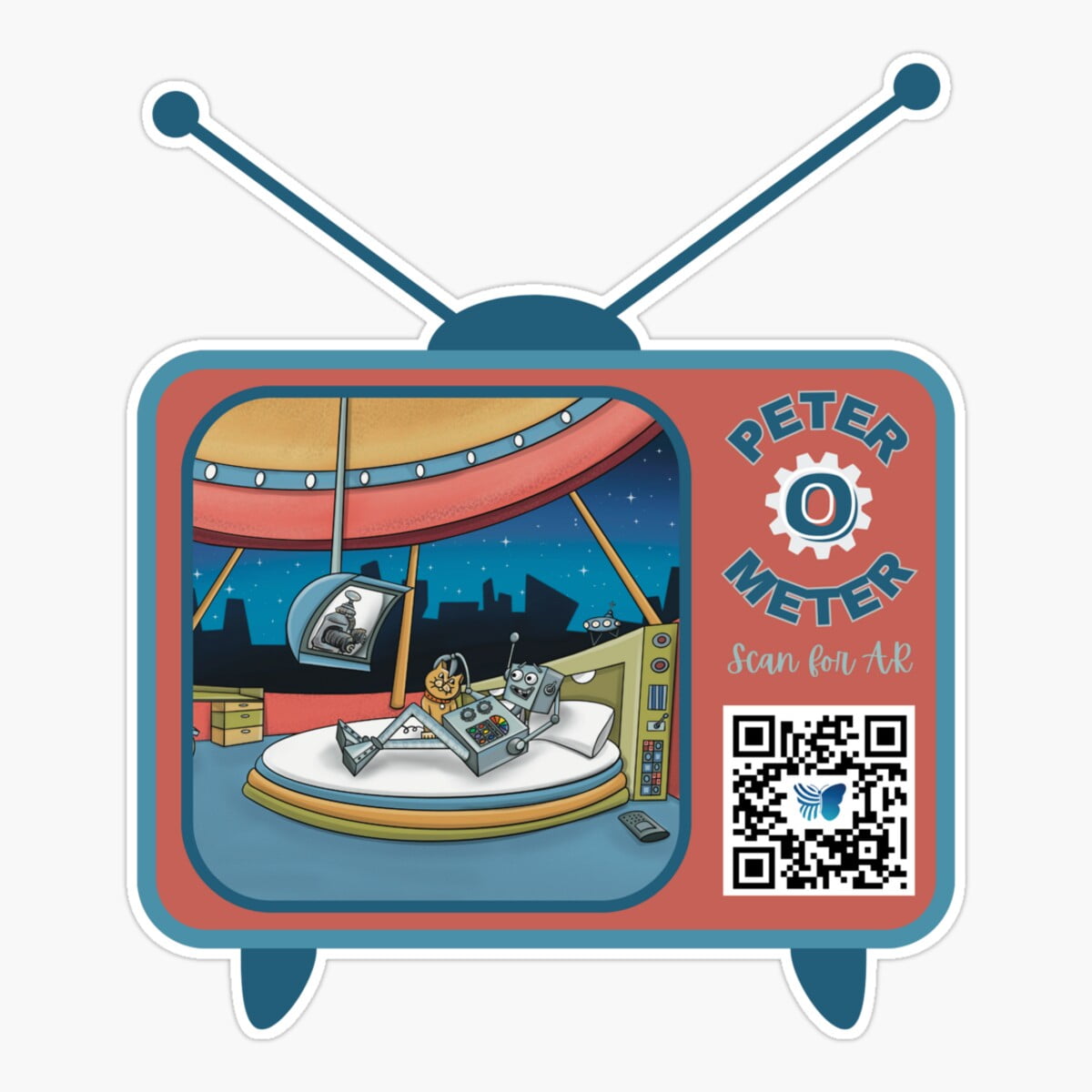 Maneki Watch Peter Relax With Mega Bytes Sticker, Phone Decal Water ...