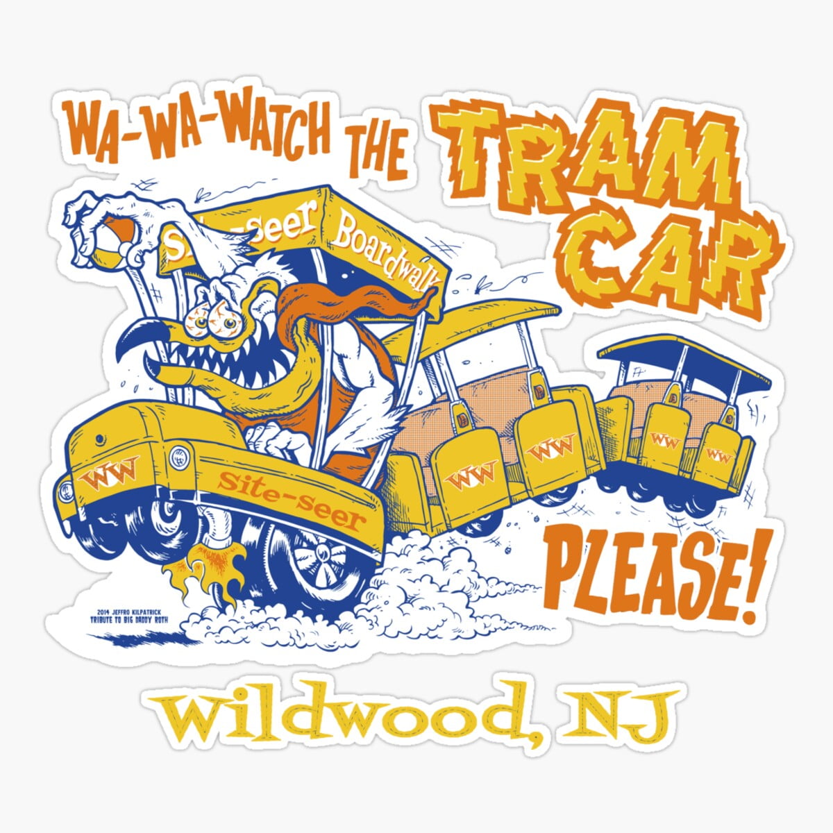 Maneki Watch The Tram Car Please! Sticker, Phone Decal Water Bottle ...