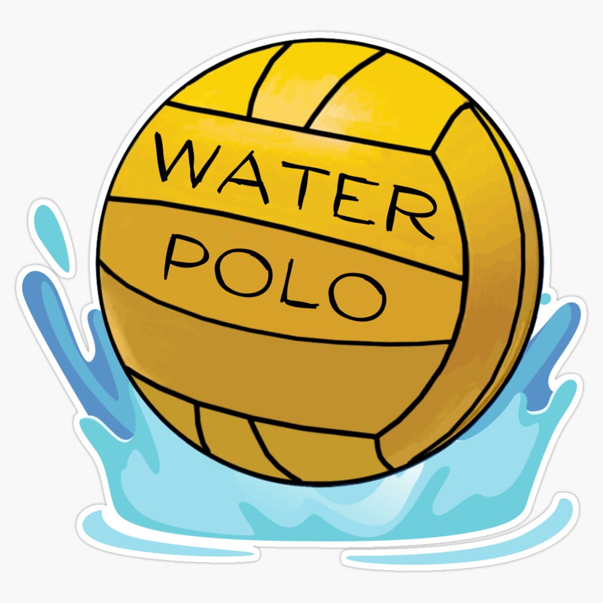 Maneki Water Polo Ball Splash Er, Phone Decal Water Bottle Stickers Car ...