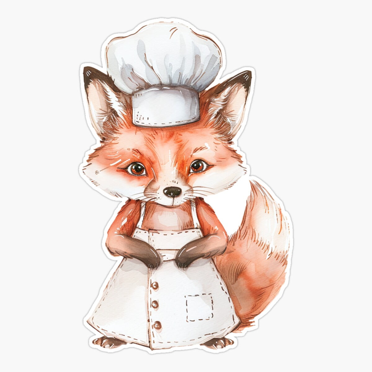 Maneki Watercolor Che Ox | Ox Cooking | Baker Ox | Ginger Ox | Cartoon ...