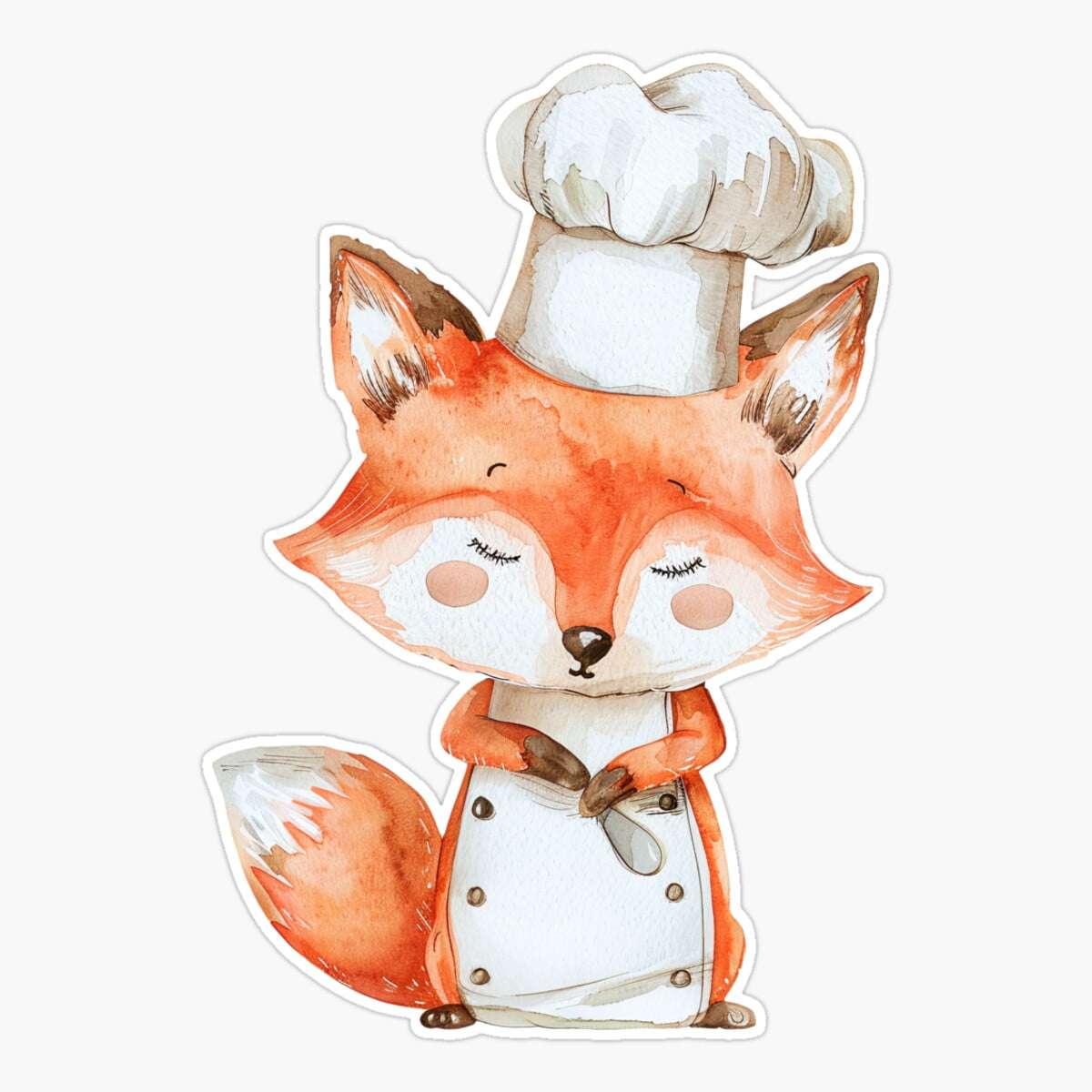 Maneki Watercolor Che Ox | Ox Cooking | Baker Ox | Ginger Ox | Cartoon ...