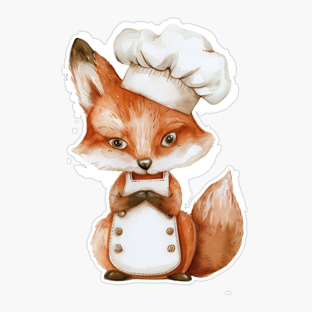 Maneki Watercolor Che Ox | Ox Cooking | Baker Ox | Ginger Ox | Cartoon ...