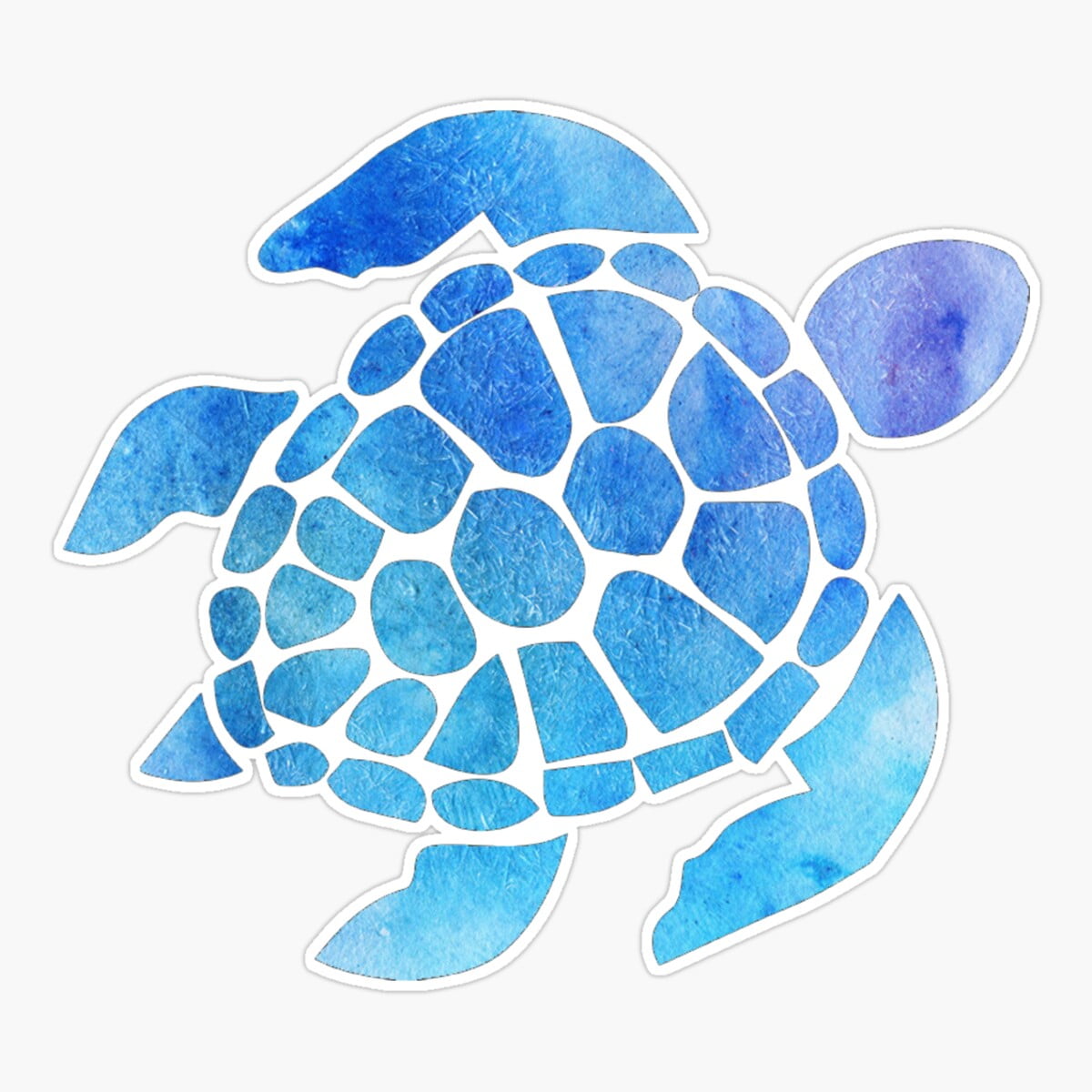Maneki Watercolor Turtle Sticker, Phone Decal Water Bottle Stickers Car ...