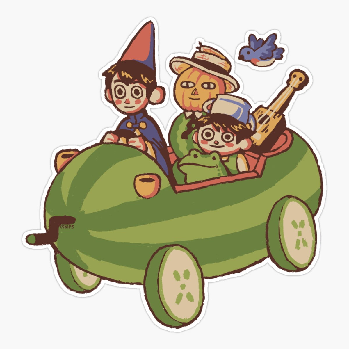 Maneki Watermelon Car Sticker, Phone Decal Water Bottle Stickers Car ...