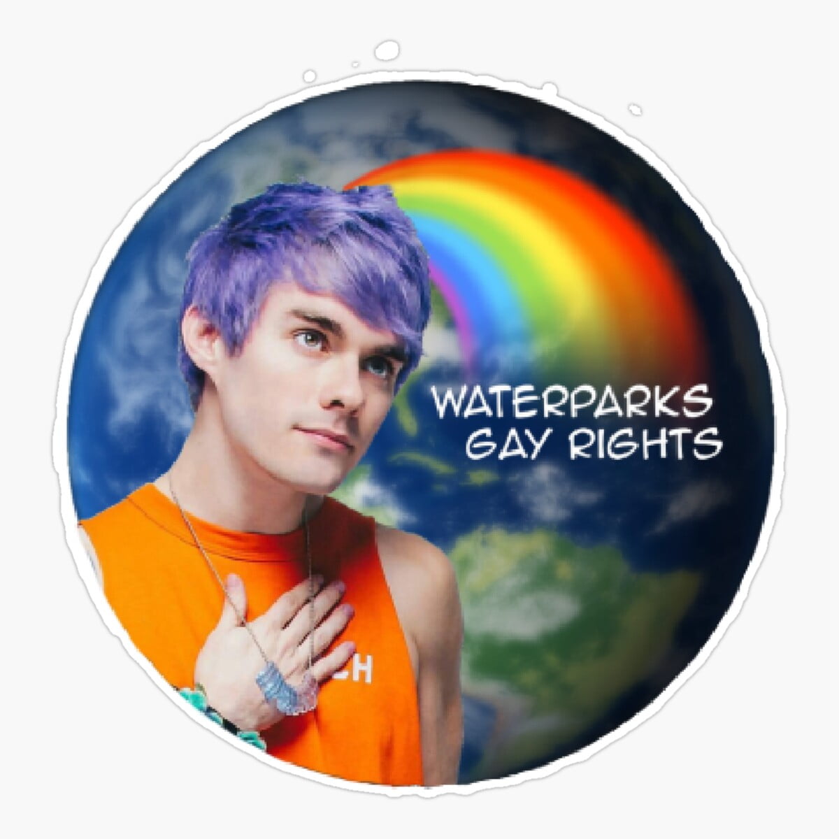 Maneki Waterparks Gay Rights Meme Sticker, Phone Decal Water Bottle ...