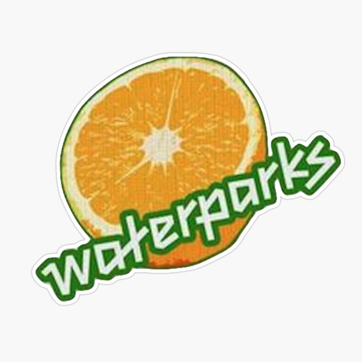 Maneki Waterparks Orange Slice Sticker, Phone Decal Water Bottle ...