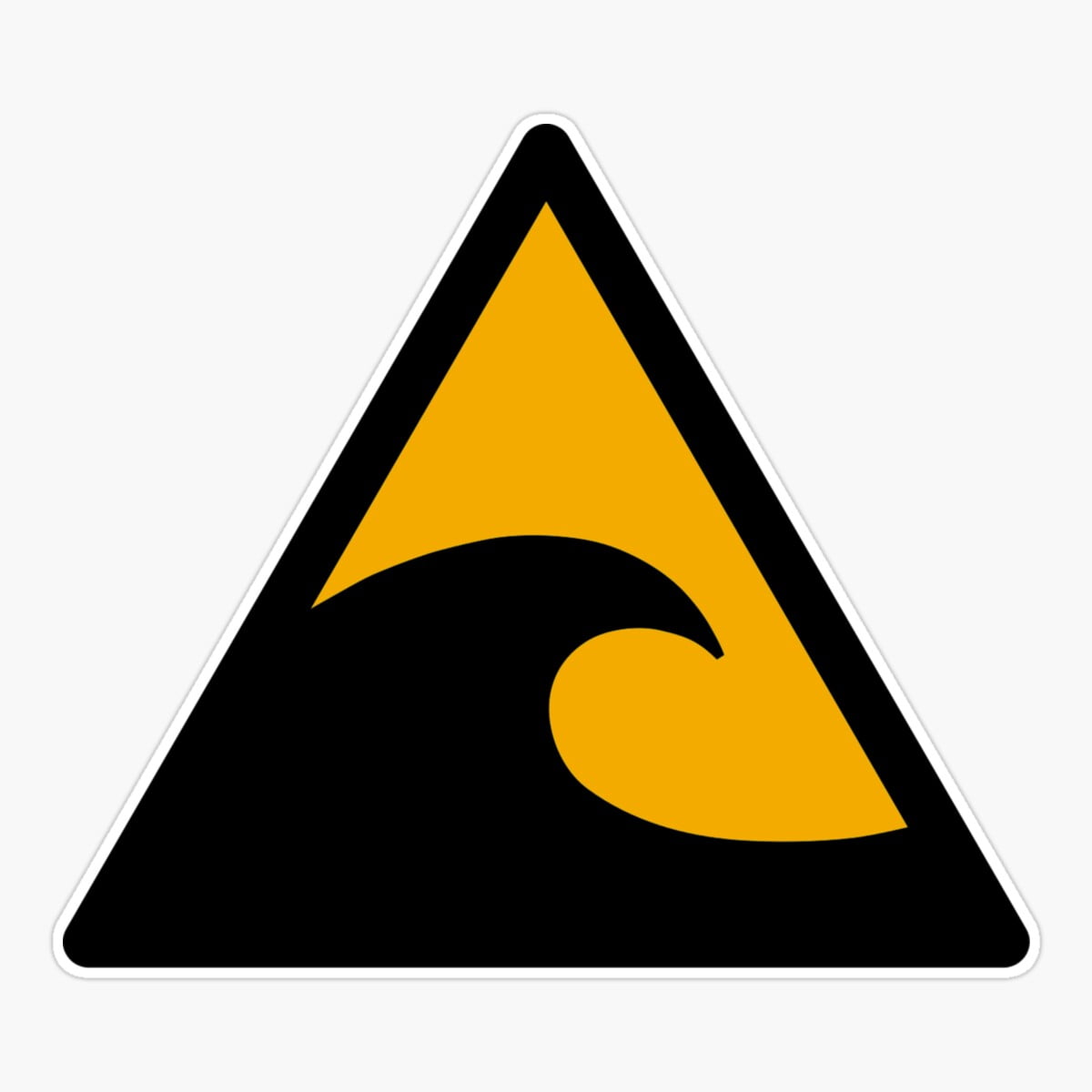 Maneki Wave, Big Waves Hazard Sign. Caution! Danger! Not Surf Allowed ...