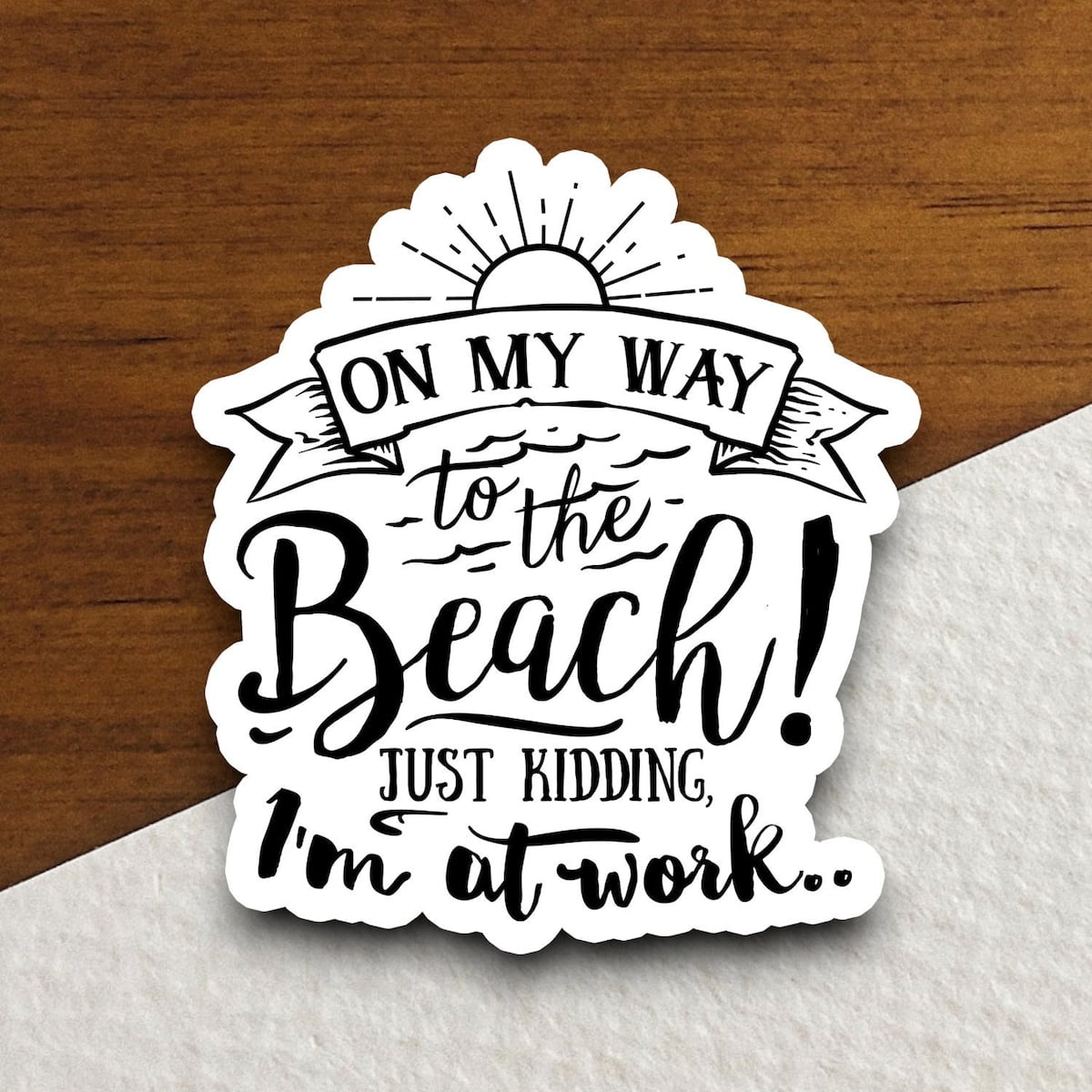 Maneki On My Way To The Beach Sticker, Vacation Sticker, Travel Sticker ...