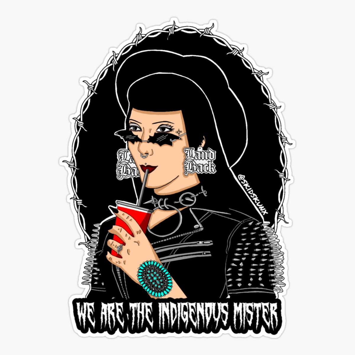 Maneki We Are The Indigenous Mister (Indigi Goth) Sticker, Phone Decal ...