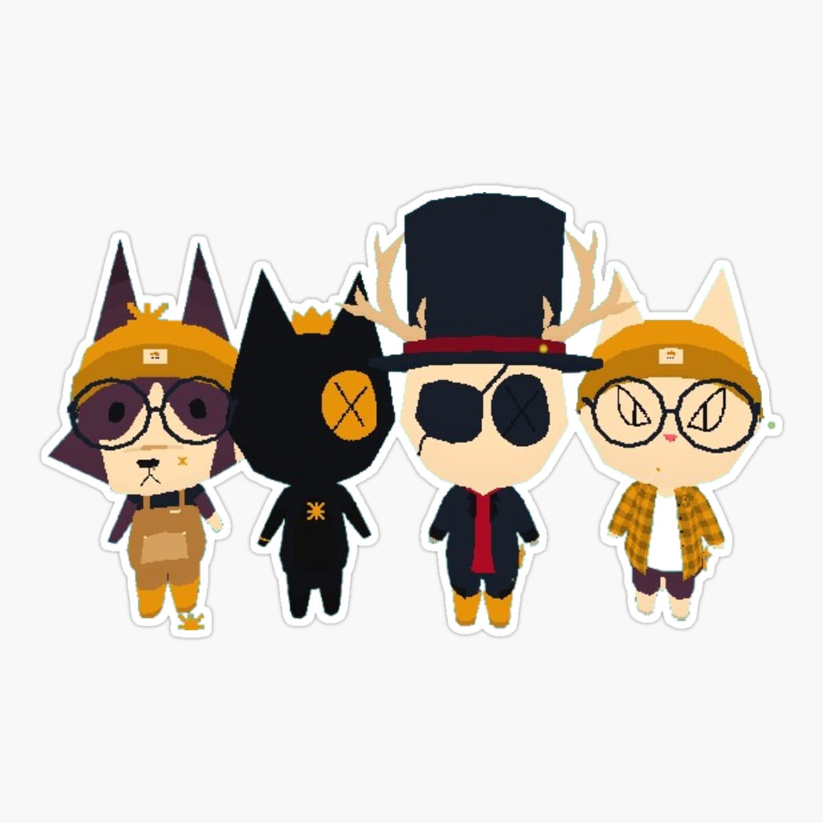 Maneki Webishing Game Characters Er, Phone Decal Water Bottle Stickers ...
