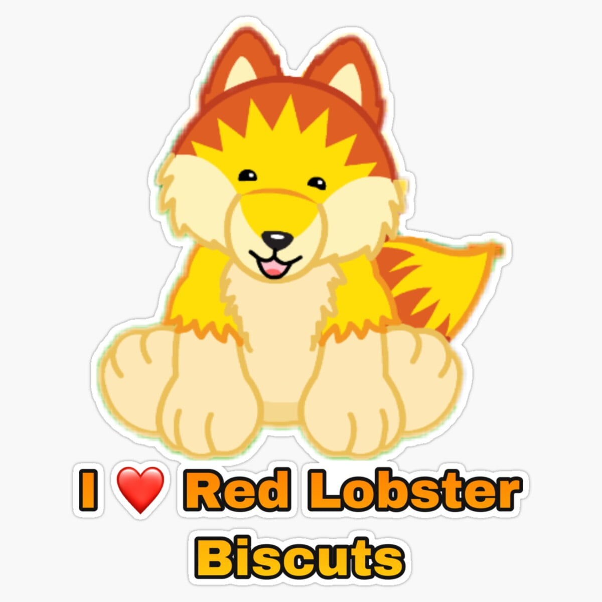 Maneki Webkinz Dog I Love Red Lobster Biscuits Er, Phone Decal Water ...