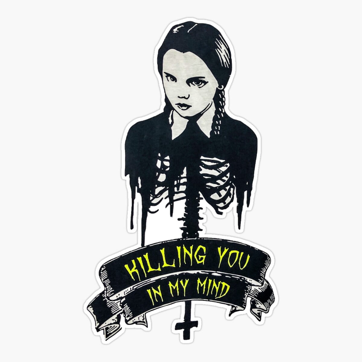 Maneki Wednesday Addams Er, Phone Decal Water Bottle Stickers Car ...