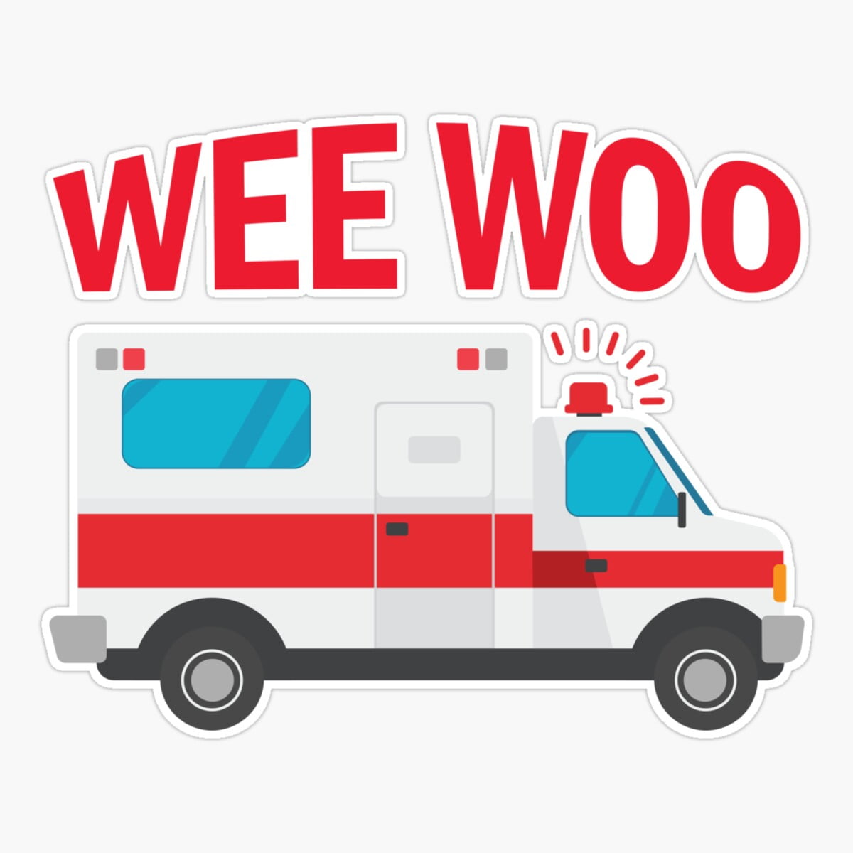 Maneki Wee Woo First Responder Funny Emt Medical Ambulance Gear Er ...