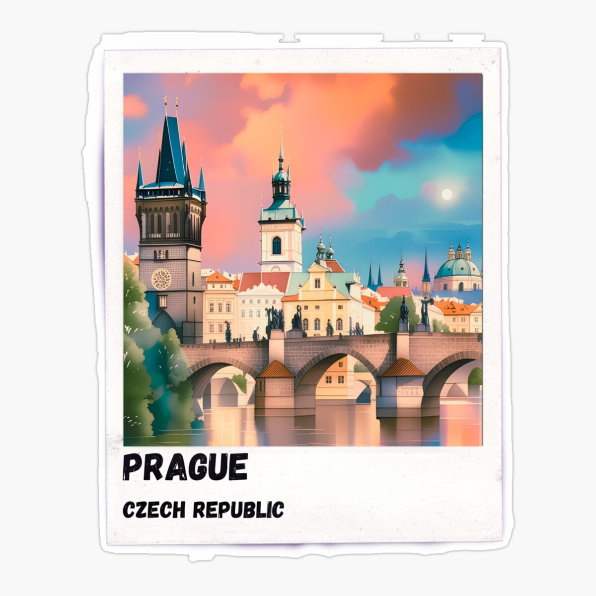 Maneki Welcome To Prague, Prague Travel Sticker Sticker, Phone Decal ...