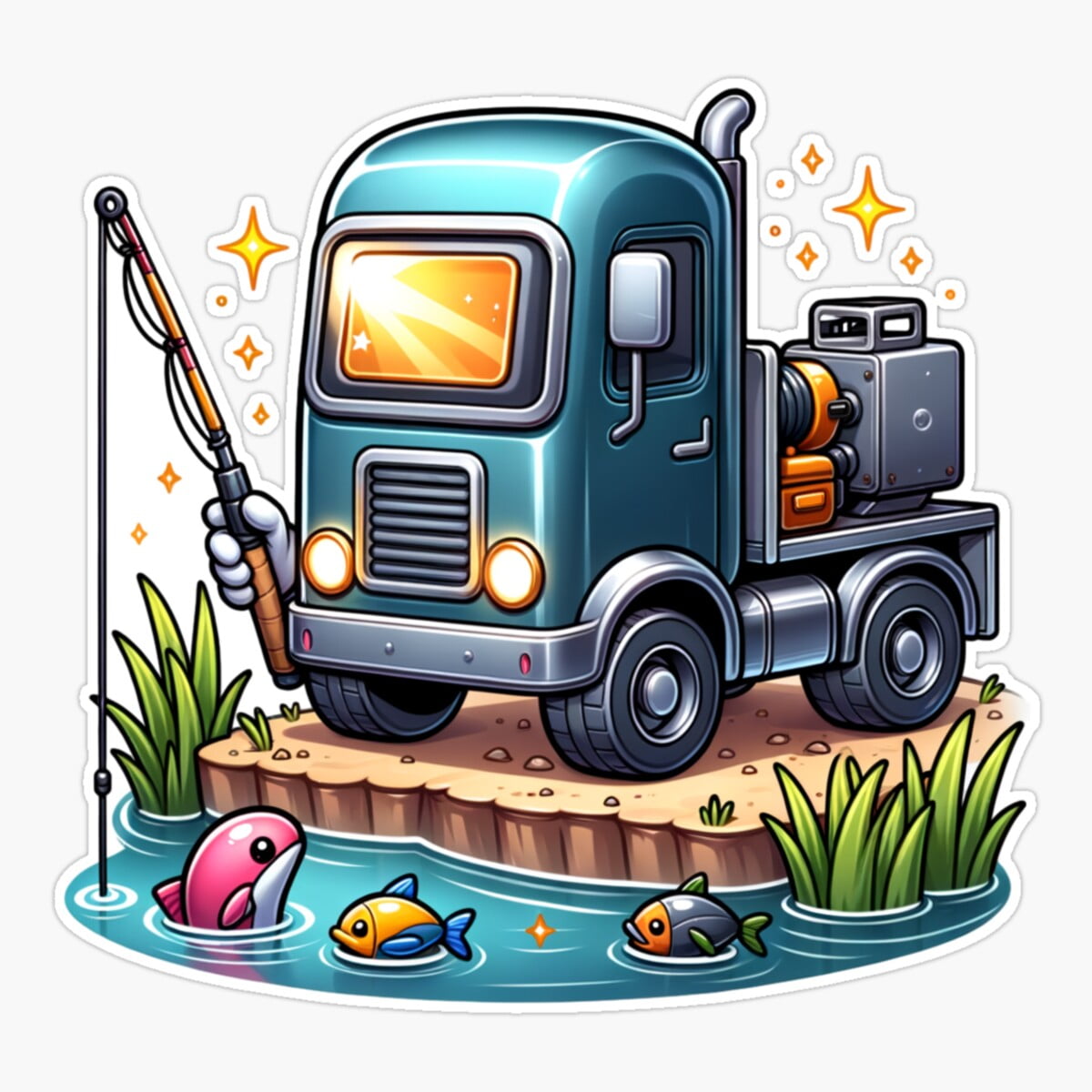 Maneki Welding Truck Ishing In A Pond Ather Day Git Dad Birthday Git Er ...