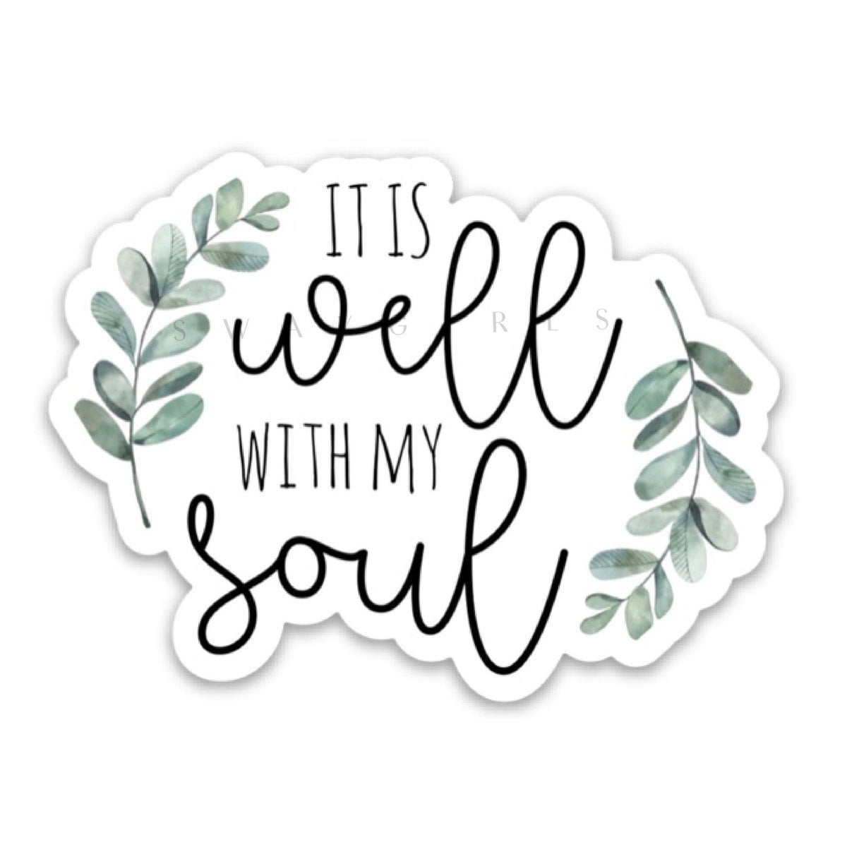 Maneki It Is Well With My Soul Sticker Christian Quotes Sticker Bible ...