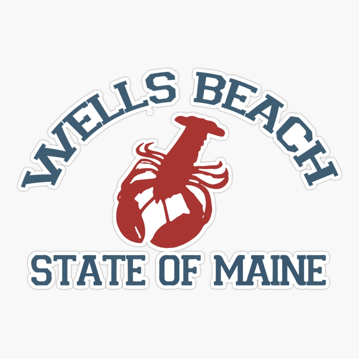 Maneki Wells Beach. Sticker, Phone Decal Water Bottle Stickers Car ...