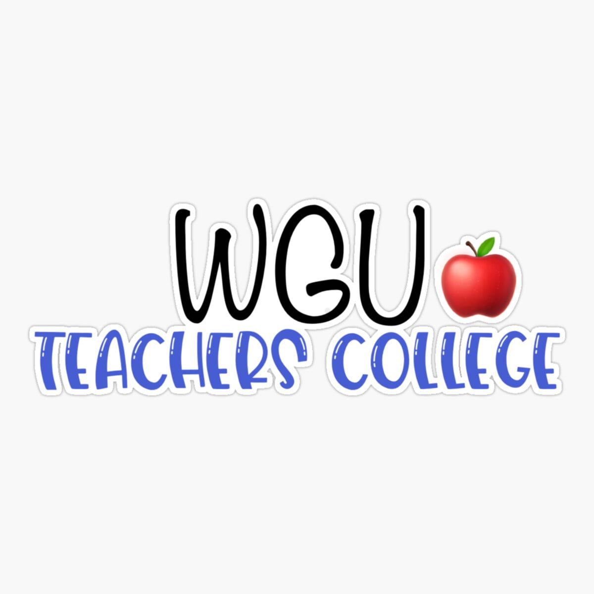 Maneki Wgu Teachers College Logo Er, Phone Decal Water Bottle Stickers ...