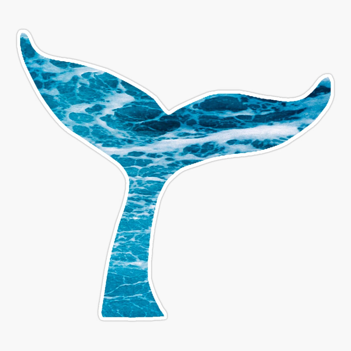 Maneki Whale Tail Sticker, Phone Decal Water Bottle Stickers Car Decals ...