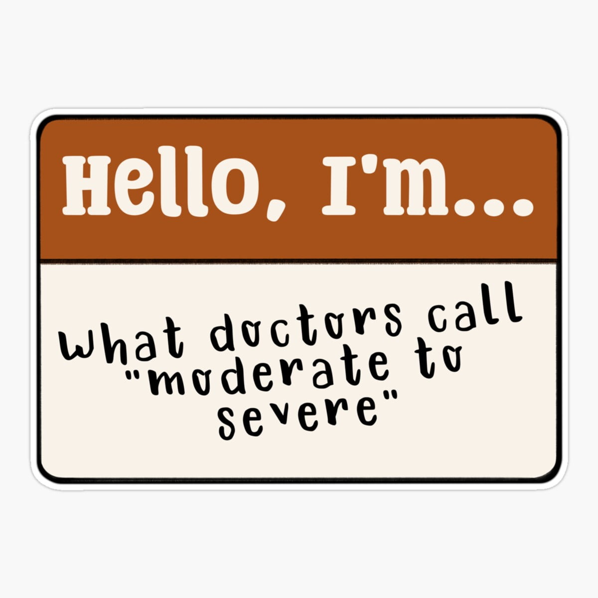 Maneki What Doctors Call Name Tag Er, Phone Decal Water Bottle Stickers ...