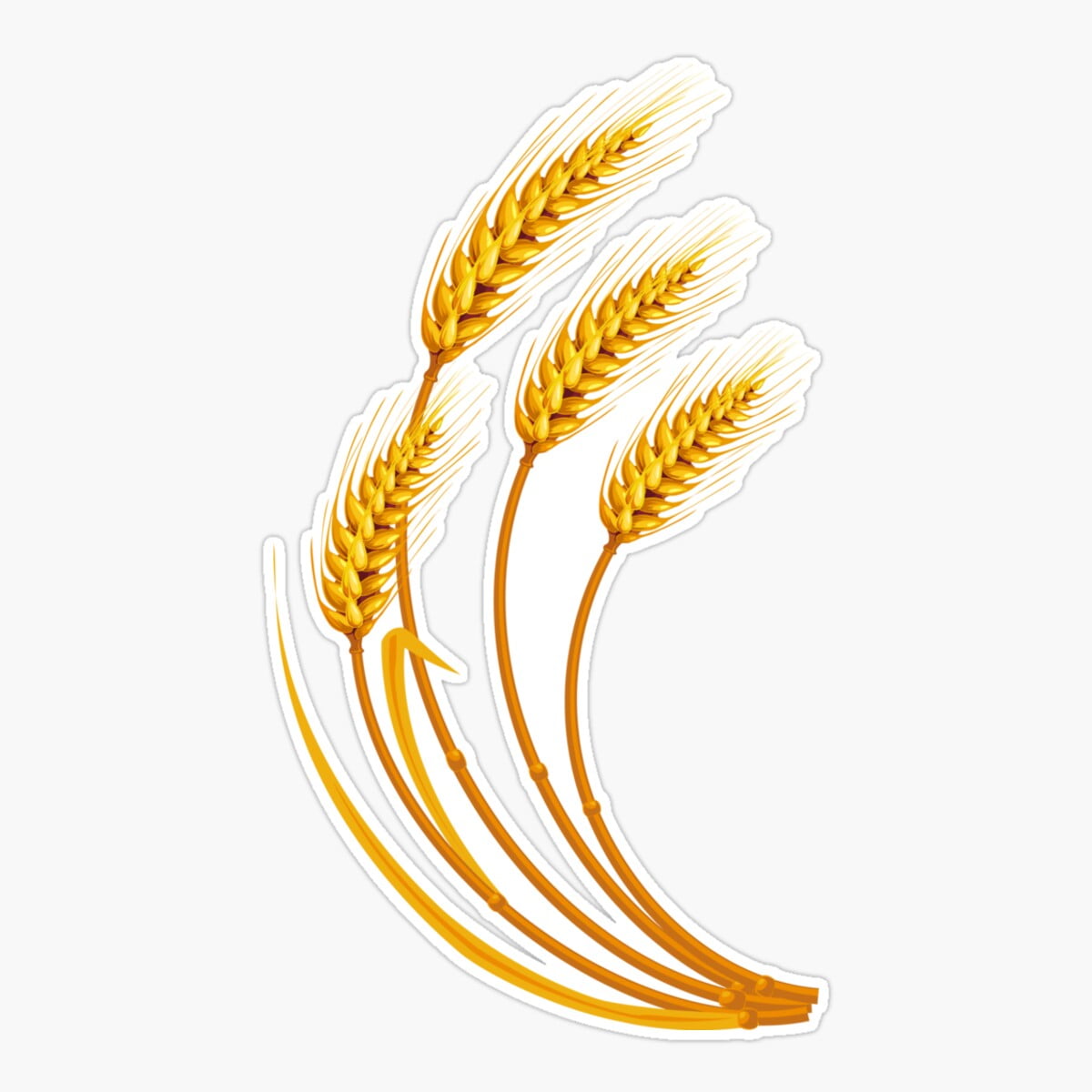 Maneki Wheat Crops 2 Sticker, Phone Decal Water Bottle Stickers Car ...