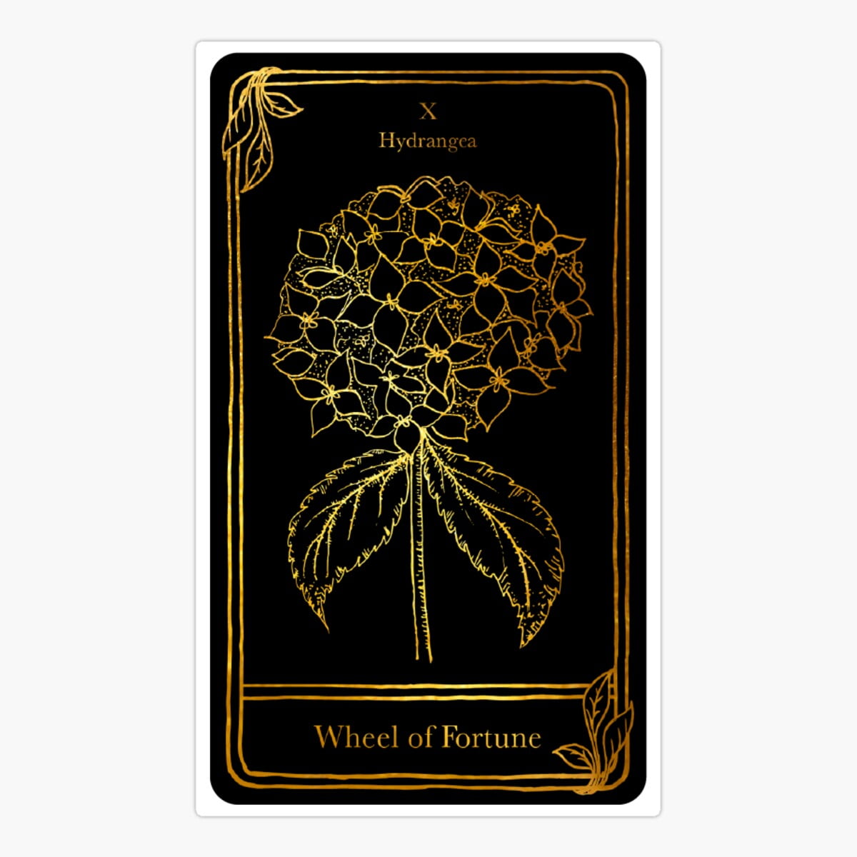 Maneki The Wheel O Ortune Tarot Card Er | Hydrangea, Botanical, Plant ...